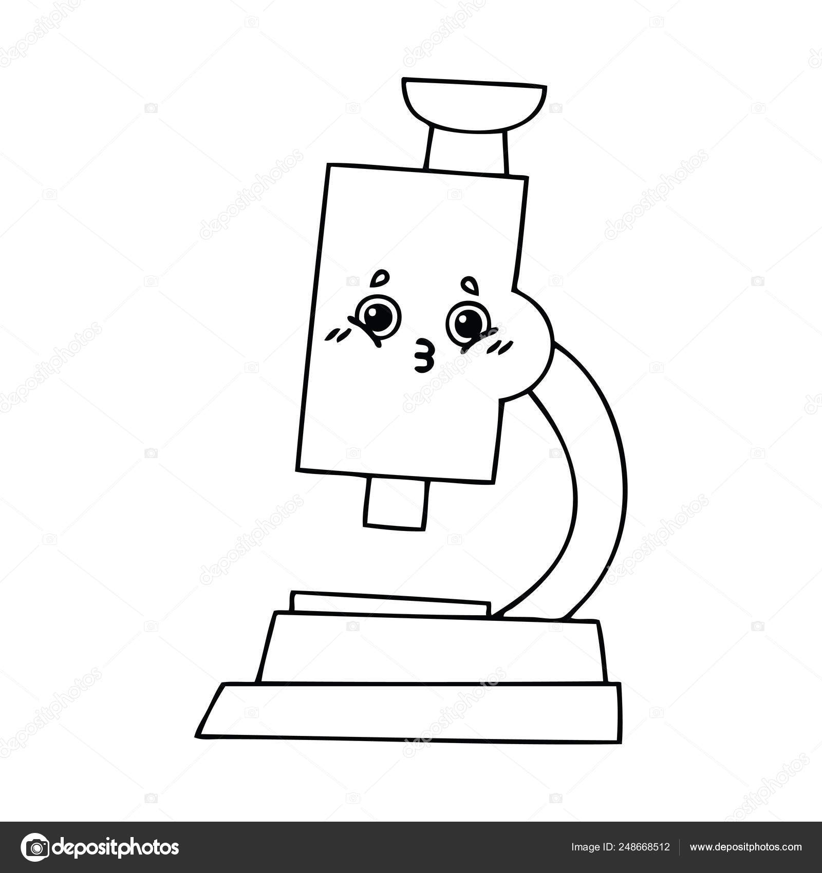 Line Drawing Cartoon Microscope Stock Vector Image by ©lineartestpilot ...
