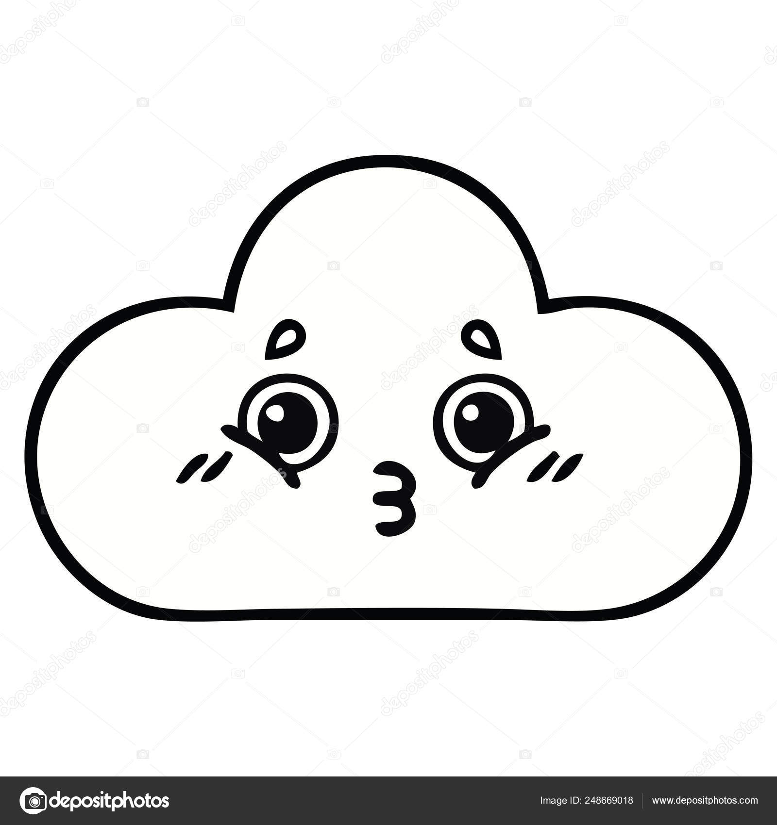 Güzel Bir Bulut Karikatürü ©lineartestpilot 248669018'e ait Stok Vektör