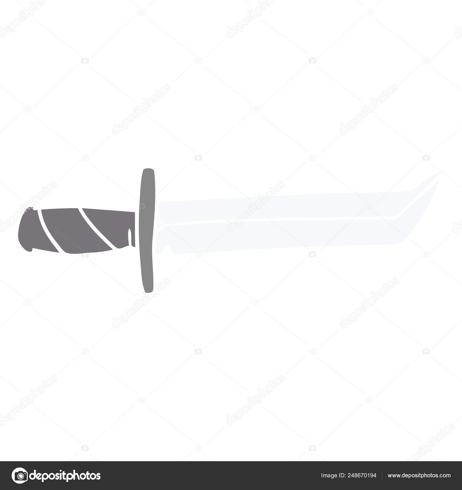 Hand Drawn Cartoon Doodle Short Dagger Stock Vector by ©lineartestpilot ...