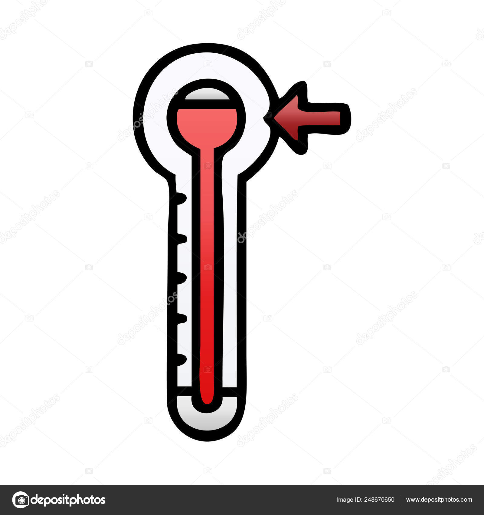 Hot Thermometer Cartoon