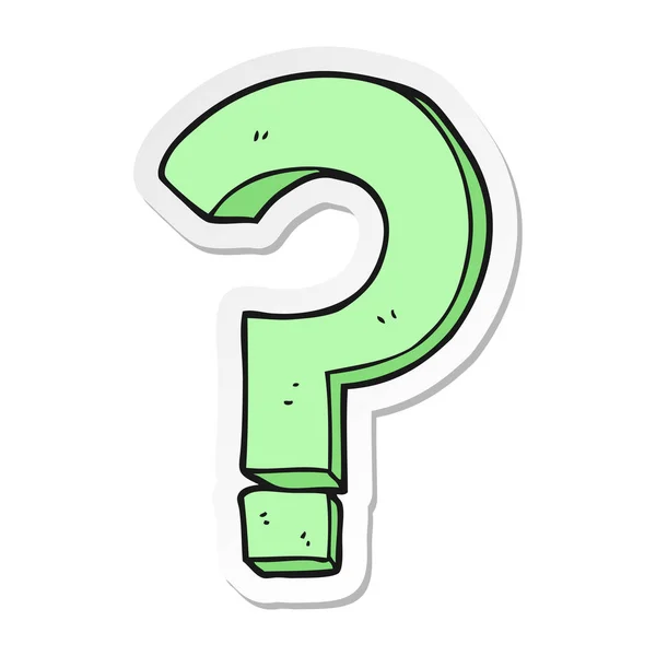 Sticker Cartoon Question Mark Stock Vector Image by ©lineartestpilot ...