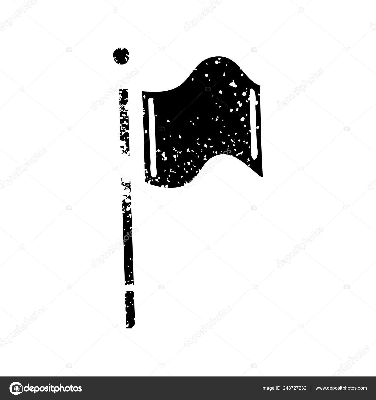 Distressed symbol red flag Stock Vector by ©lineartestpilot 248727232