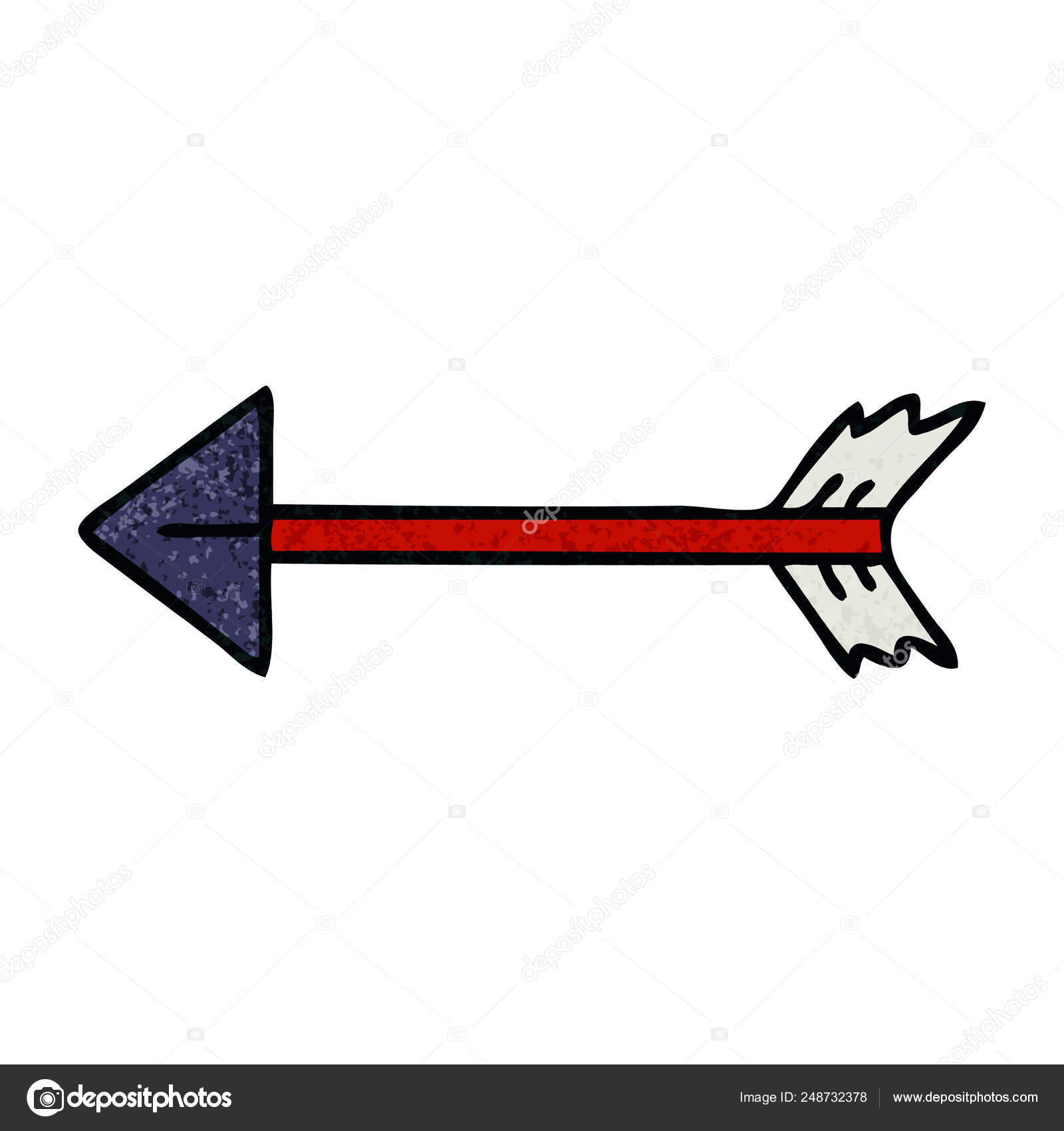 Quirky hand drawn cartoon arrow Stock Vector Image by ©lineartestpilot ...