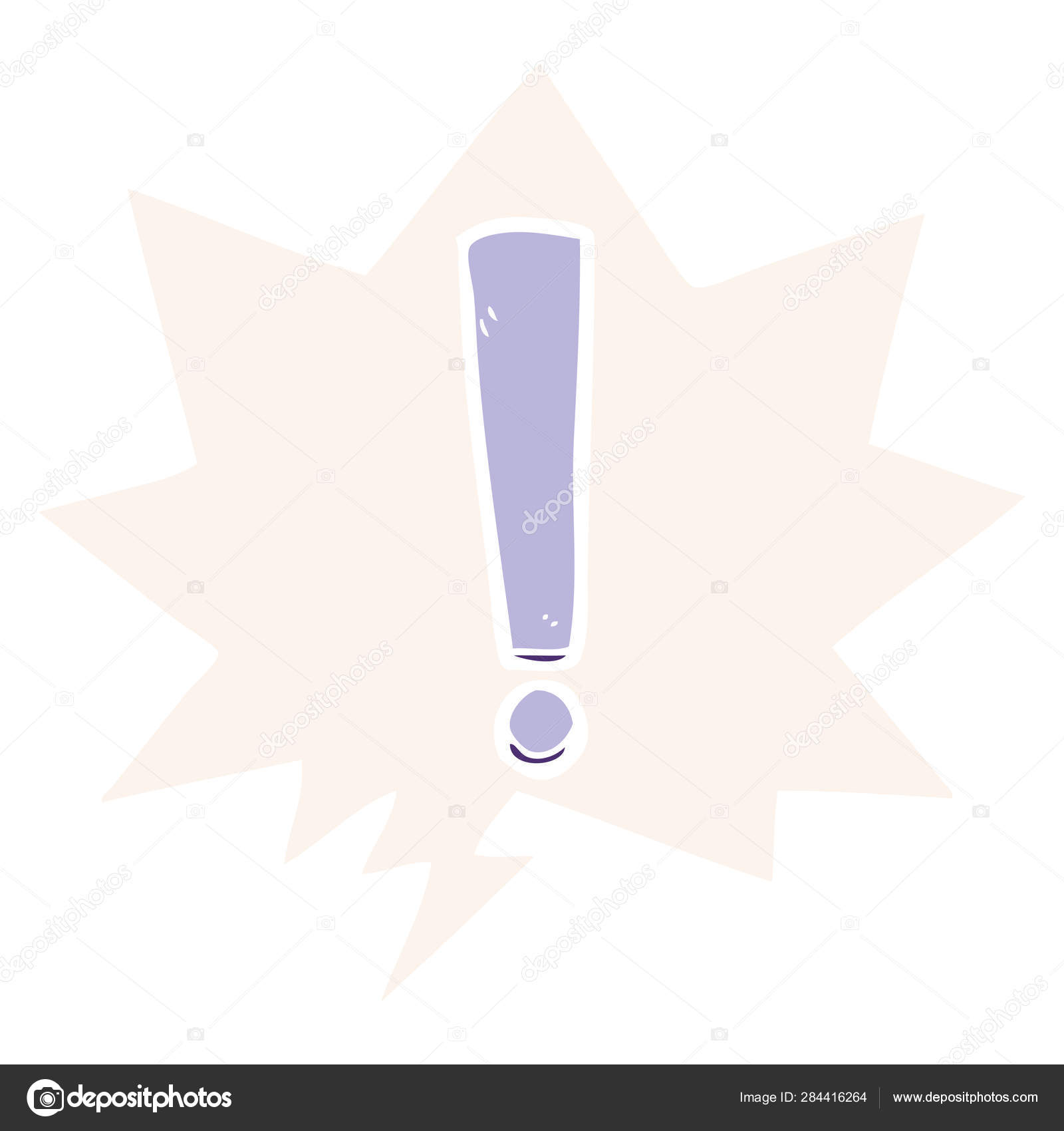 Cartoon exclamation mark and speech bubble in retro style Stock Vector ...