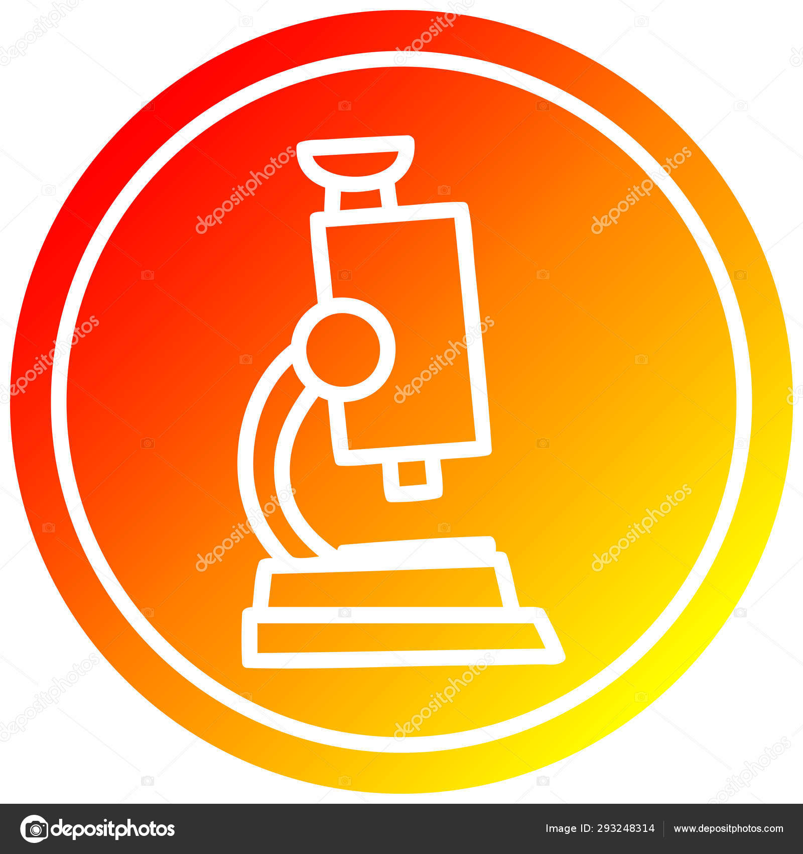 Microscope and slide circular in hot gradient spectrum Stock Vector ...