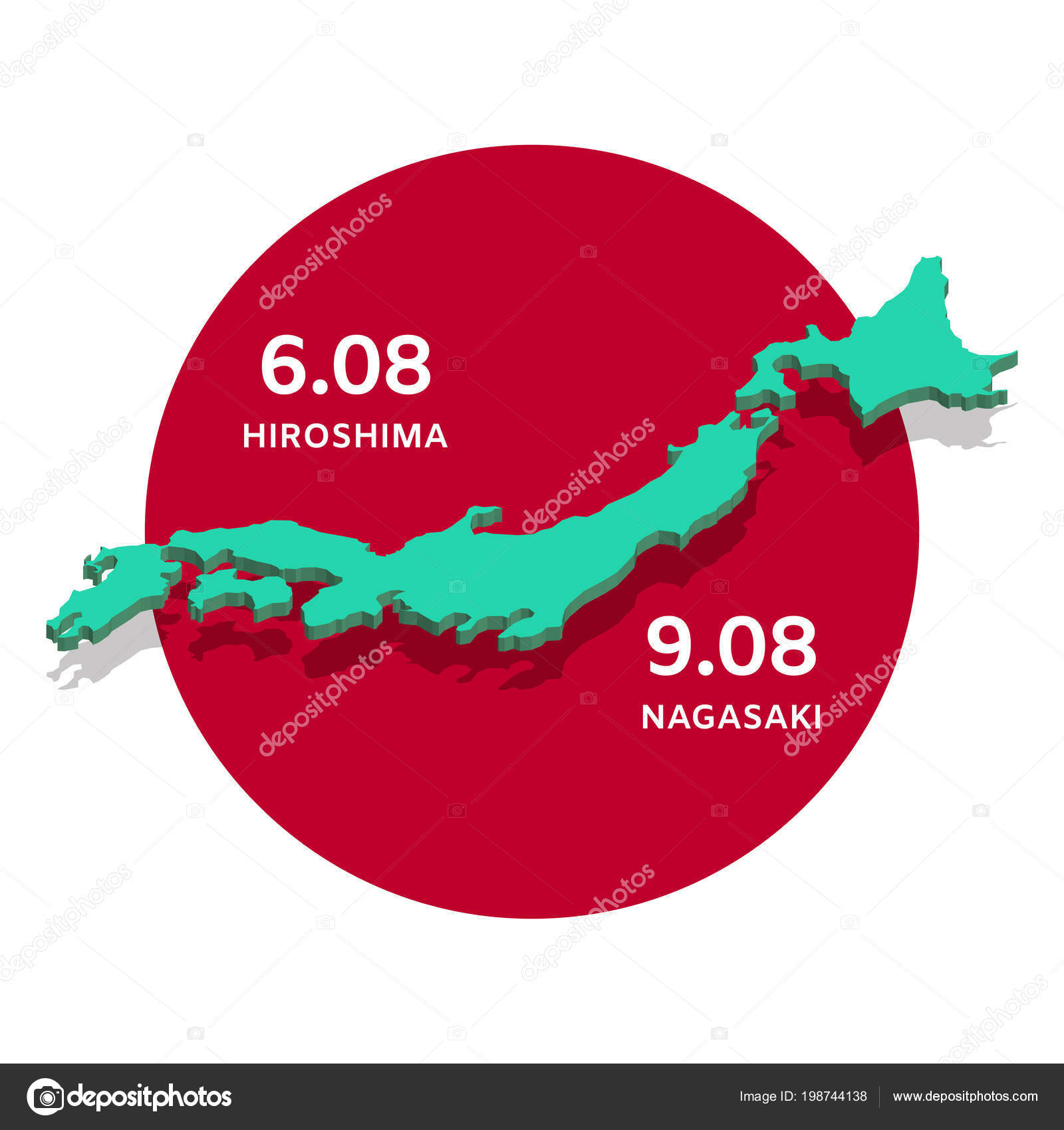World Day Prohibition Nuclear Weapons Hiroshima Day Vector Color ...