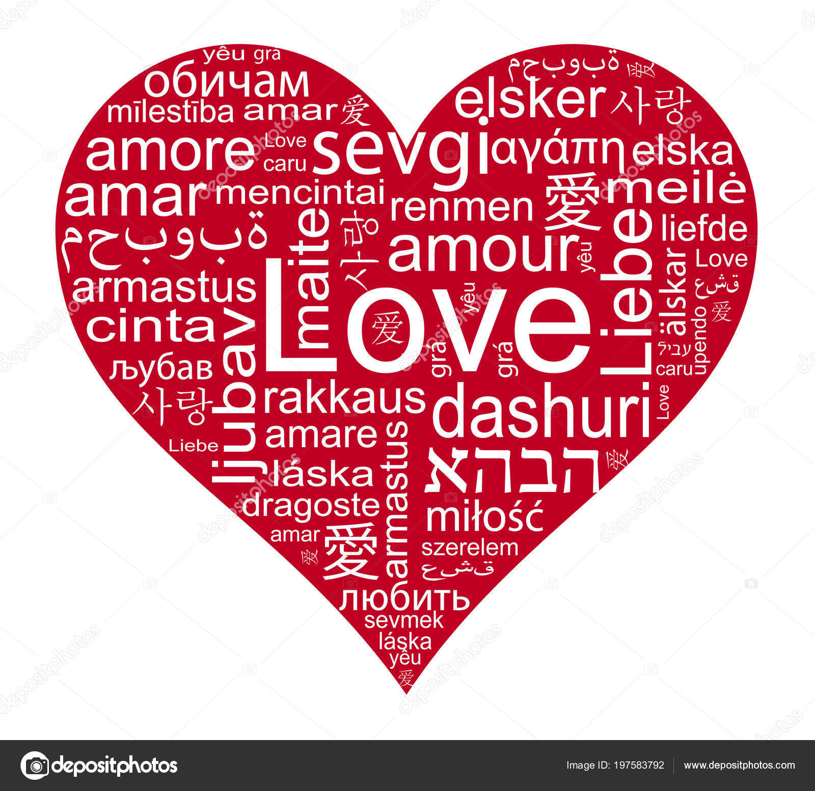 Symbol For Love In Different Languages
