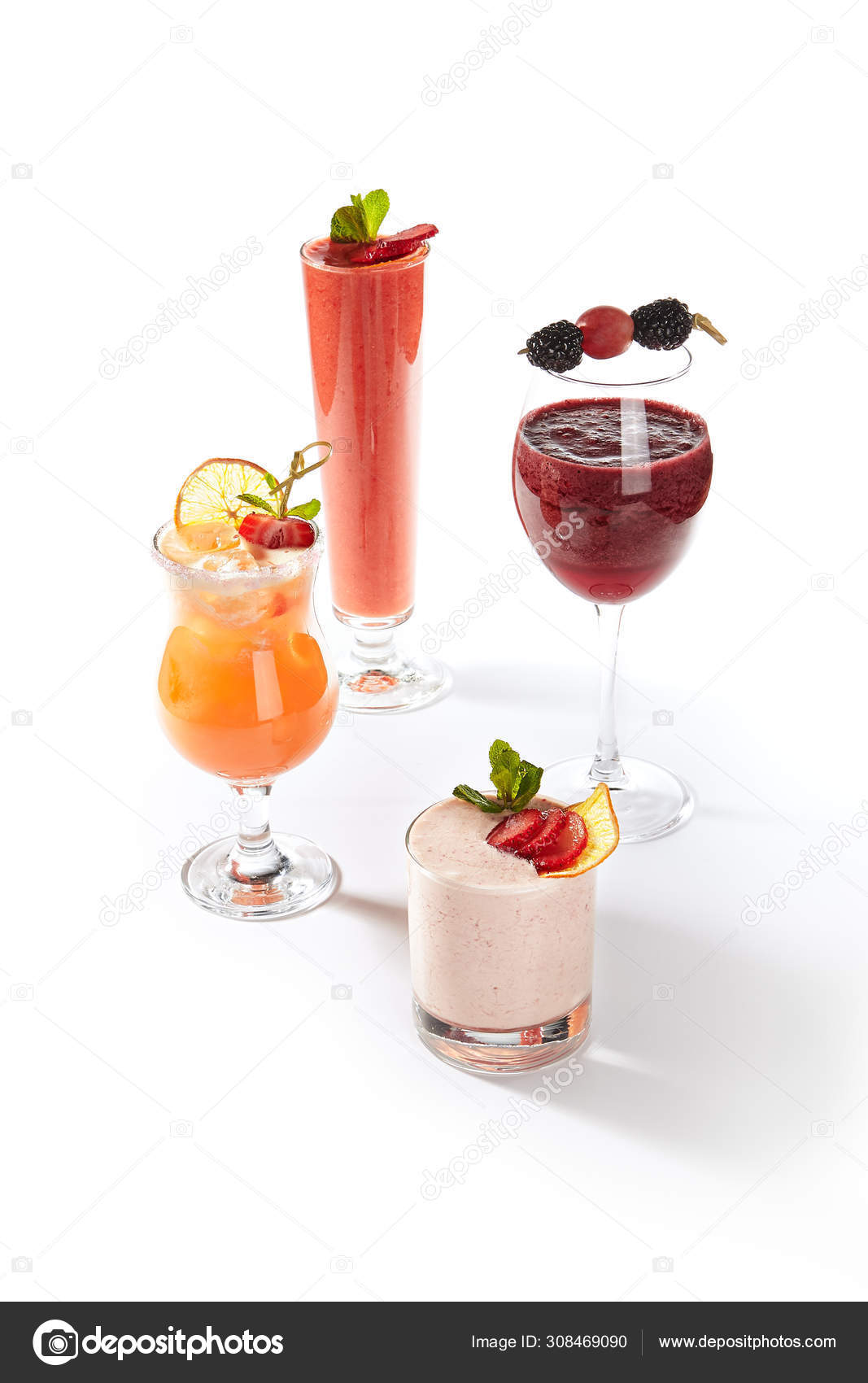 Collection of Non-Alcoholic Drinks, Cold Drinks or Vitamin Detox Stock ...