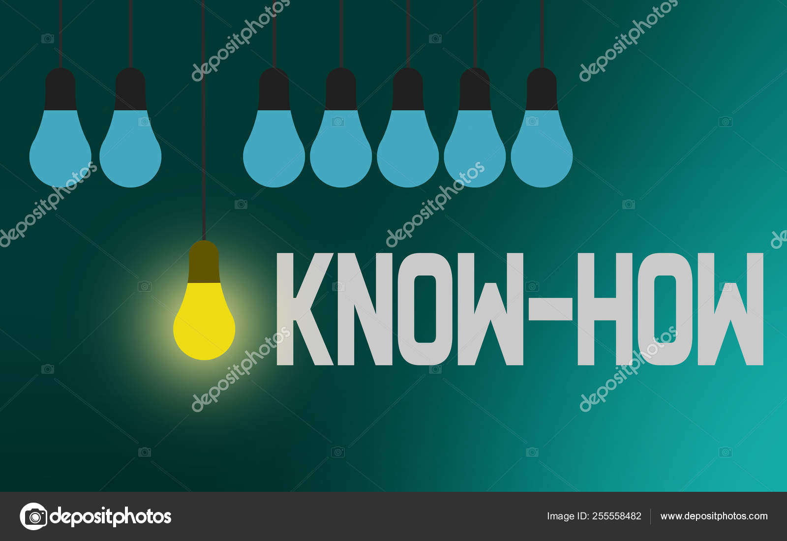 Know-how word with lighting bulb Stock Photo by ©tang90246 255558482