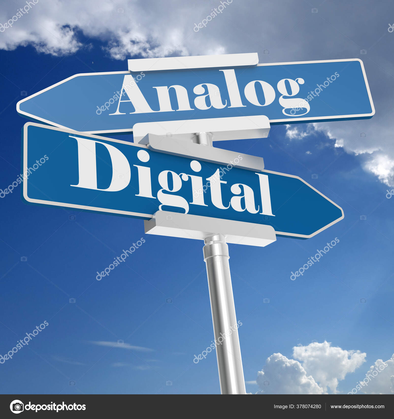 Analog Digital Signs Isolated White Rendering — Stock Photo © tang90246 ...