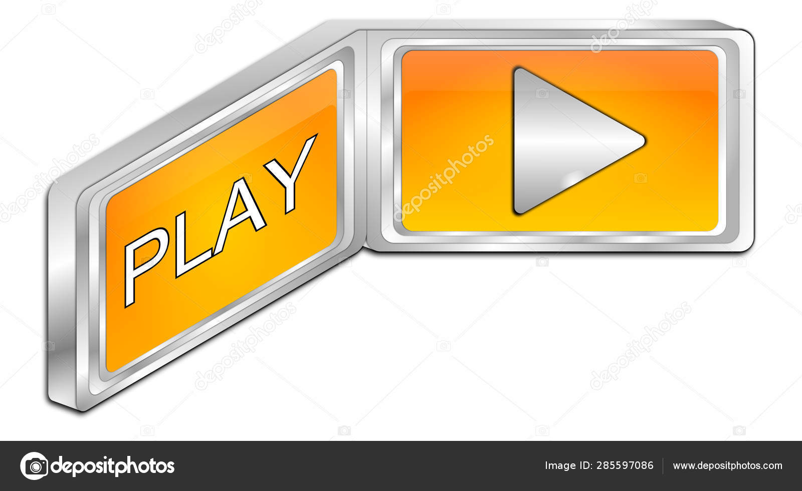 Orange Play Button Illustration — Stock Photo © wwwebmeister #285597086