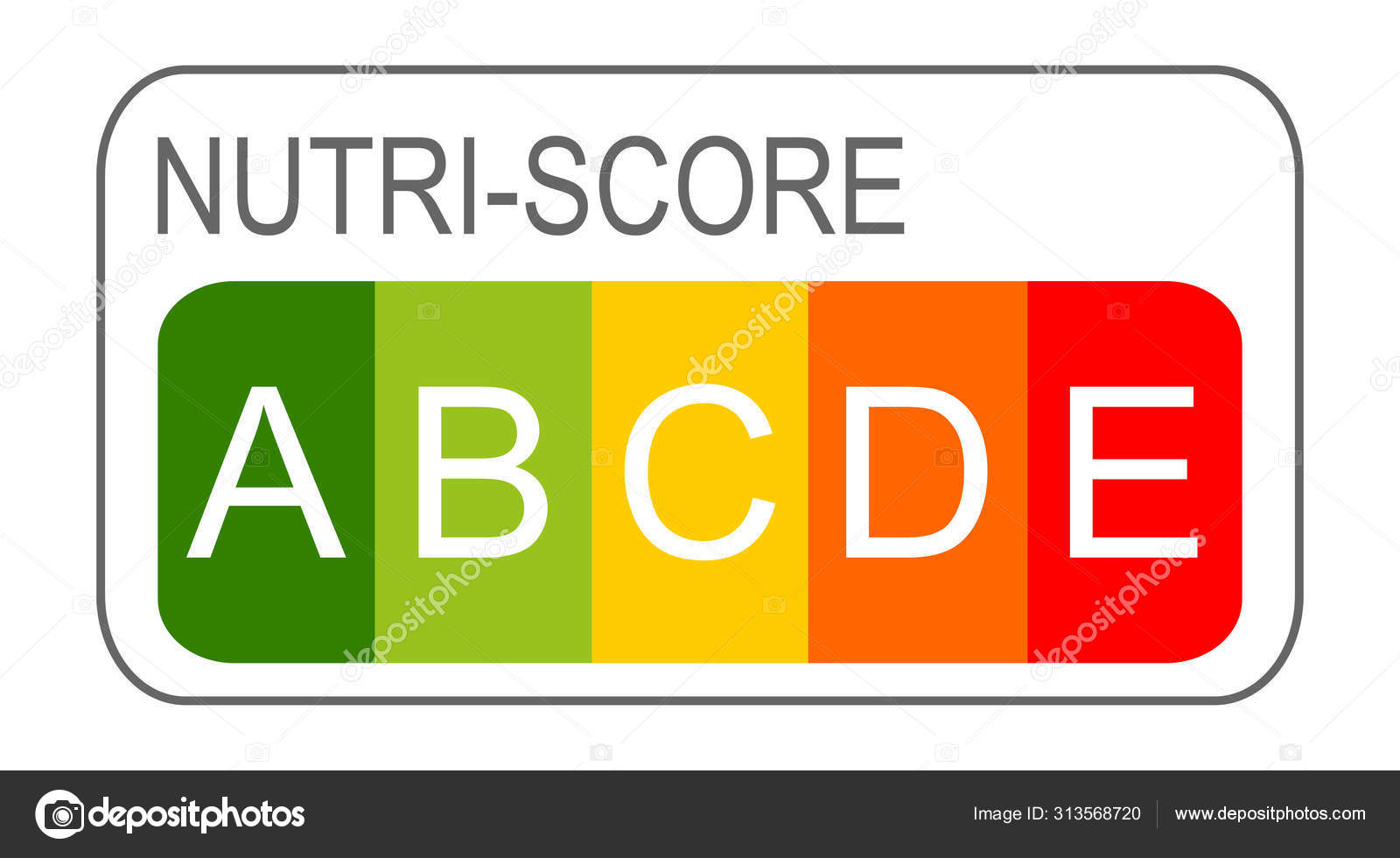 Nutri Score Label Colour Nutrition Label Illustration — Stock Photo ...
