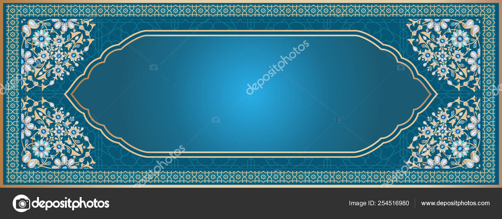 Traditional ornate Arabic frame Stock Vector Image by ©Irmairma #254516980