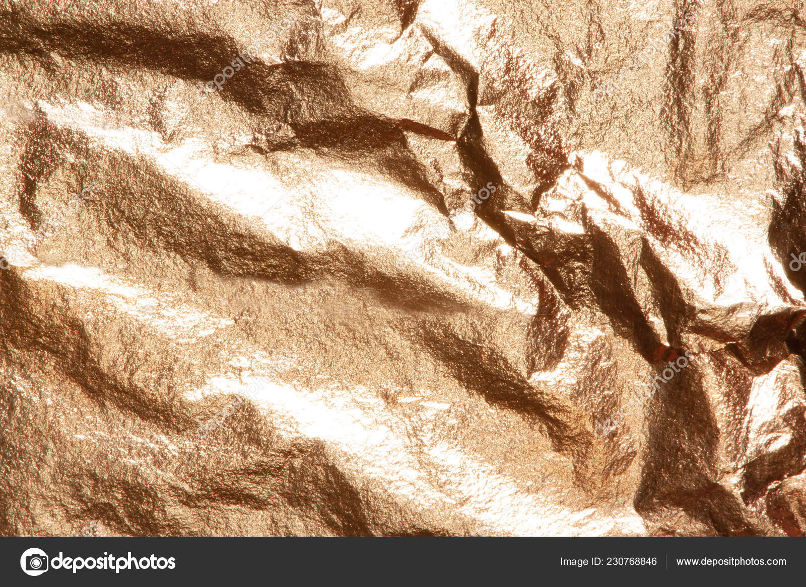 Gold Bright Shiny Real Texture Crumpled Sheet Stock Photo by ...