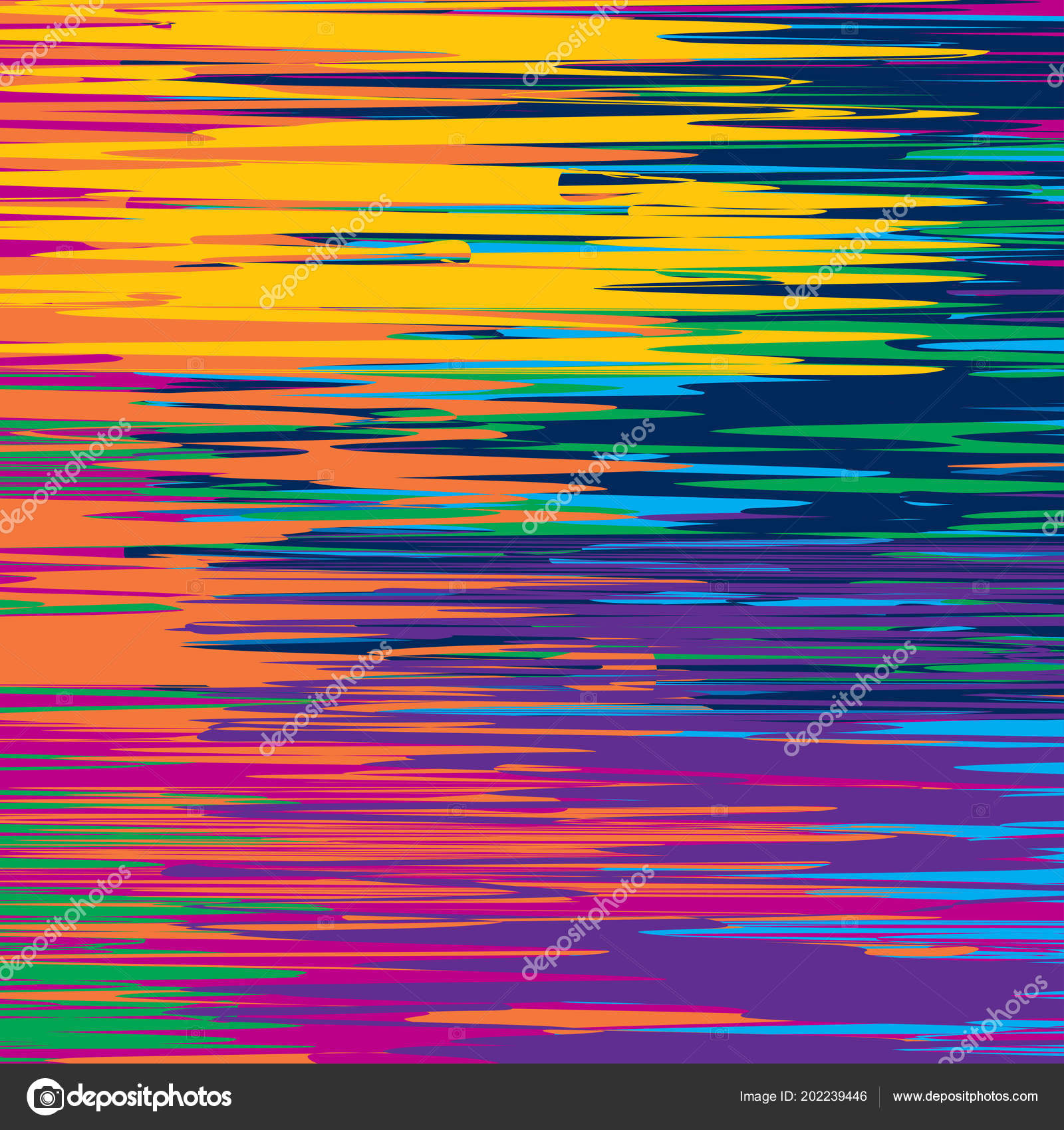 Glitch Background Vector Illustration Rainbow Colored — Stock Vector ...