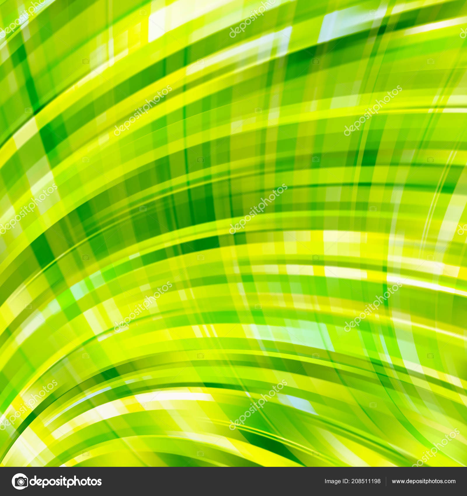 Abstract Green Background Smooth Lines Color Waves Pattern Art ...