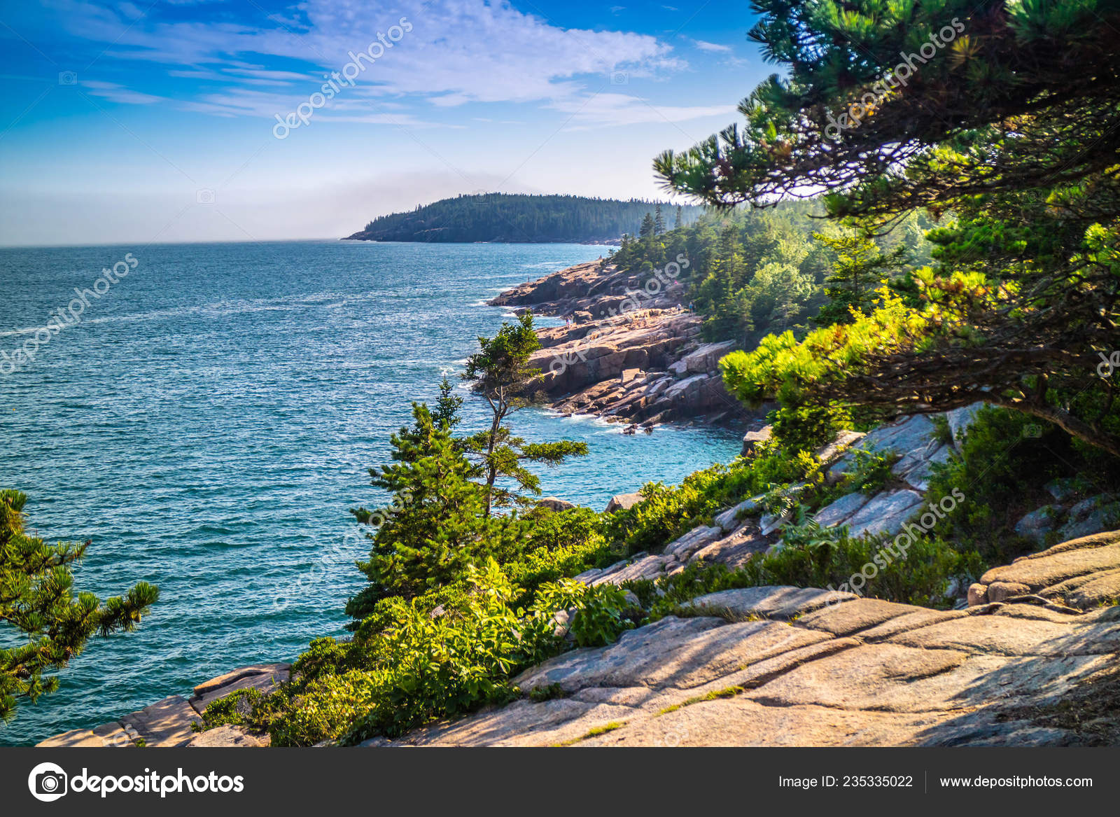 Ocean Path Trail Acadia National Park Maine — Stock Photo ...