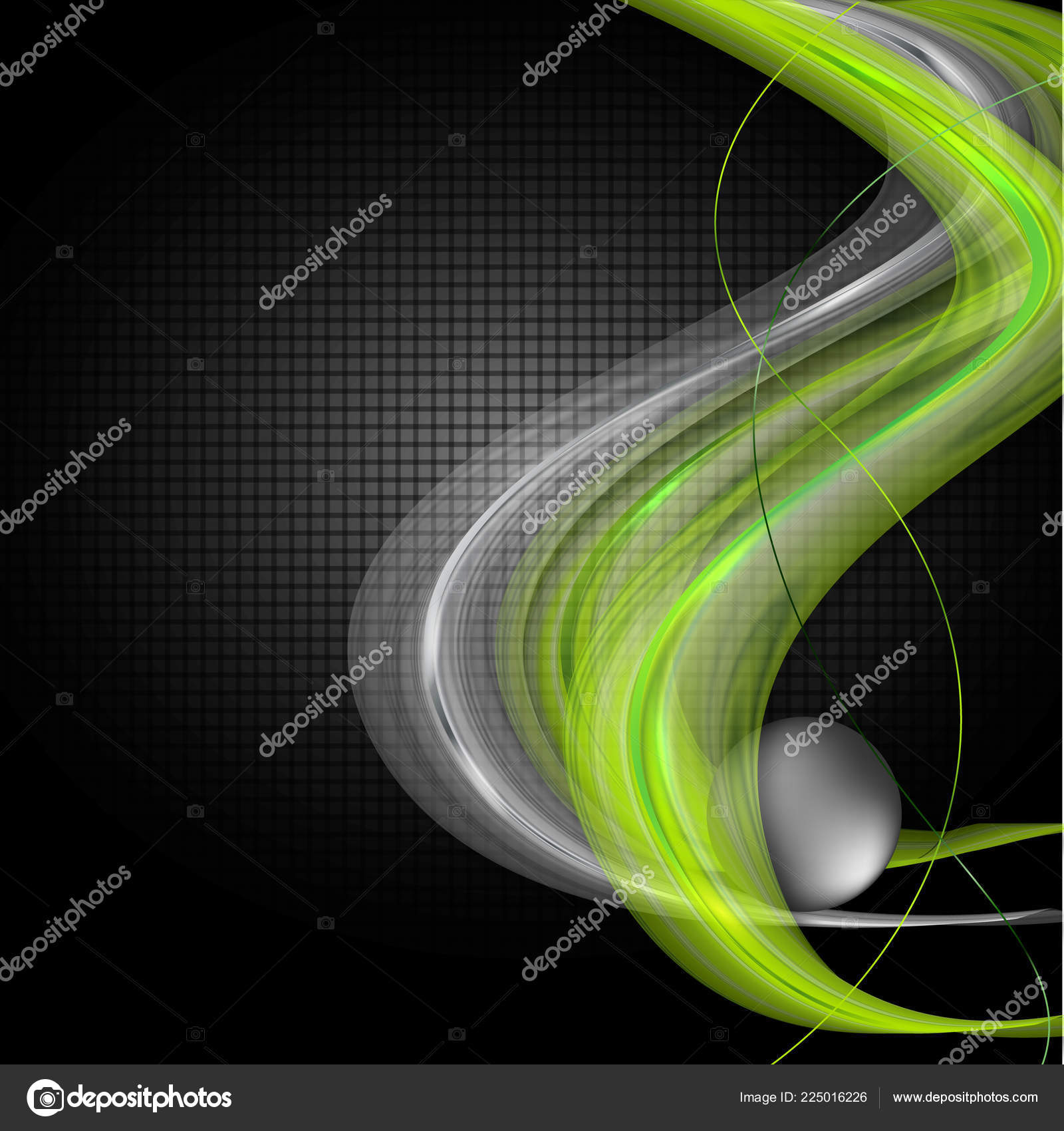 Abstract Black Background Wave Stock Vector by ©Agawos7 225016226
