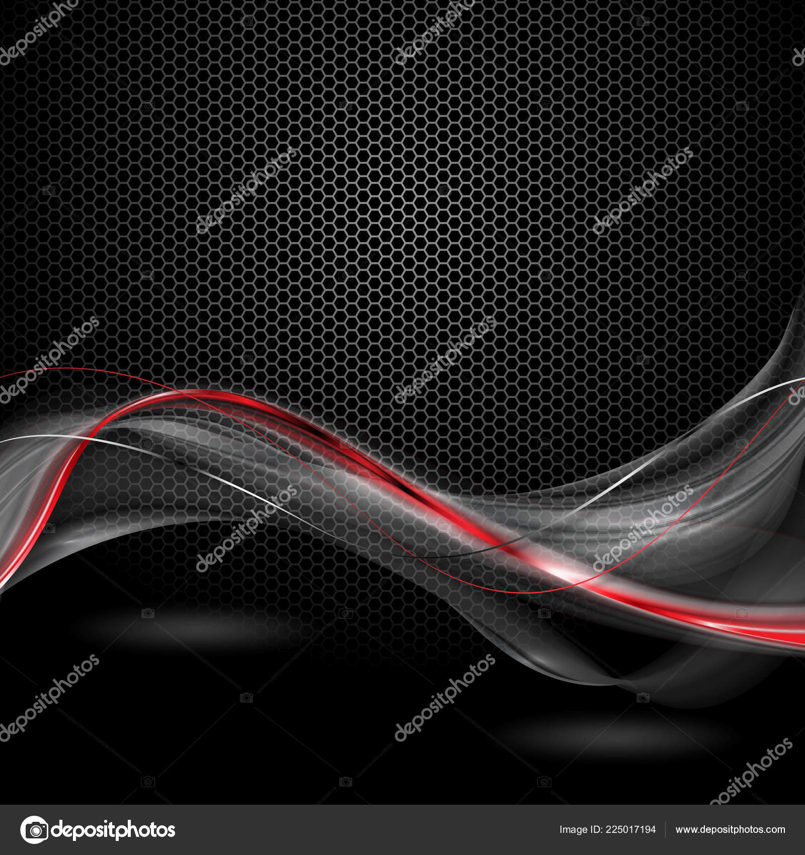 Abstract Black Background Wave Stock Vector Image by ©Agawos7 #225017194