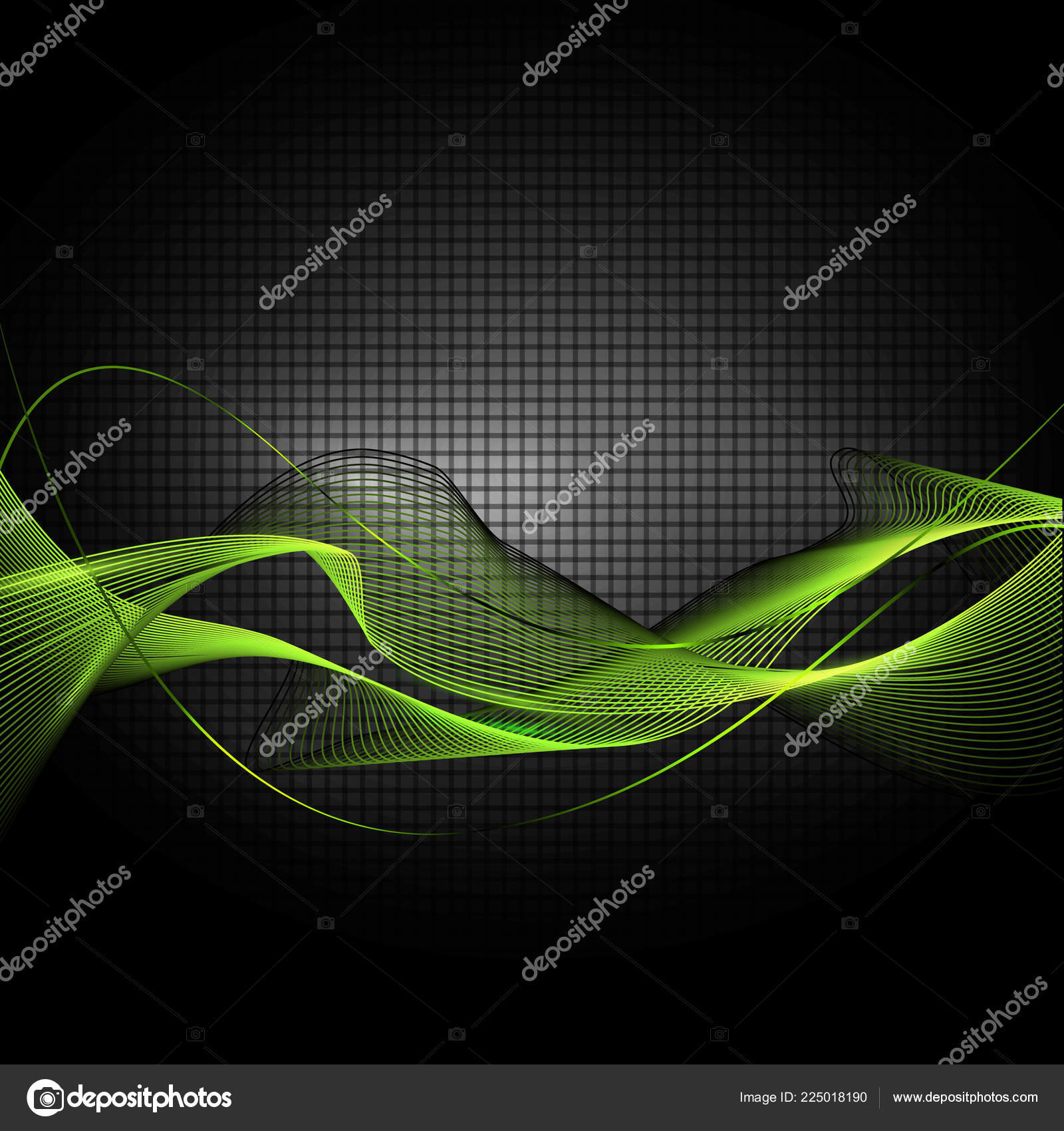 Abstract Black Background Wave Stock Vector Image by ©Agawos7 #225018190