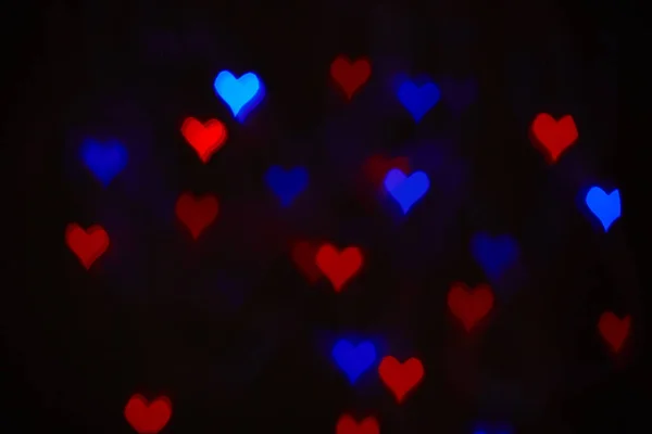 bokeh, heart red blue green - Stock Image - Everypixel