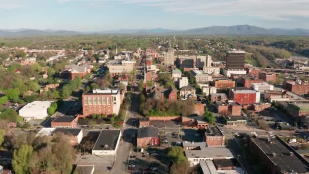 Bright Sunny Daylight Sky Aerial Perspective Downtown Lynchburg ...