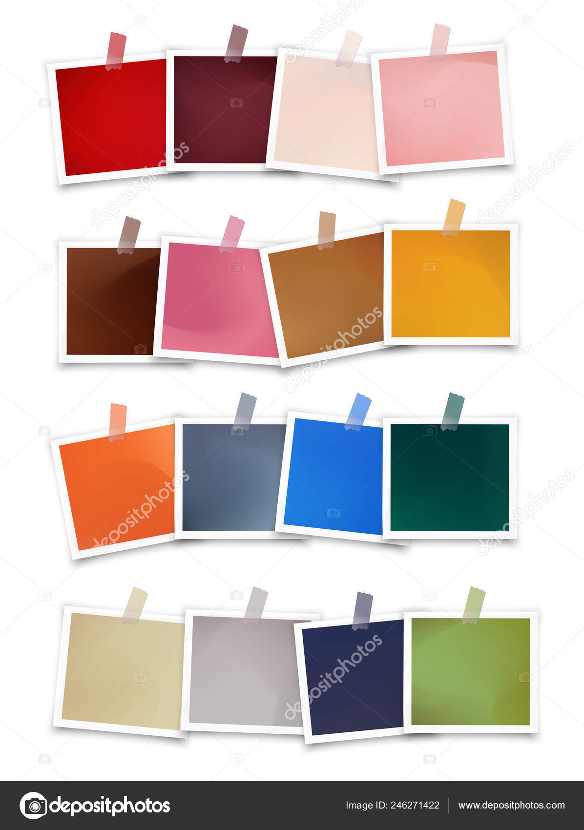 Vector photo frames with trendy color palette Stock Vector Image by ...