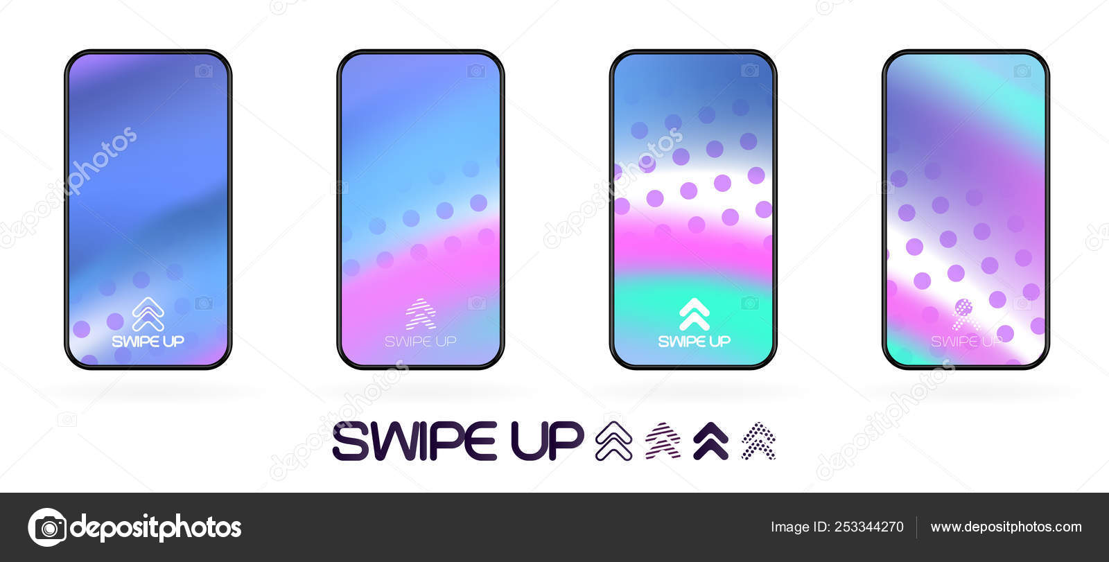Swipe up template with abstract backdrop vector Stock Vector Image by ...
