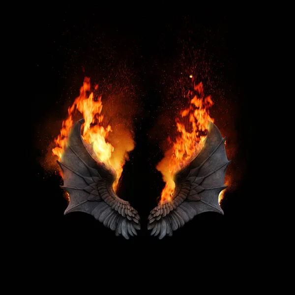 Angel Wings On Fire