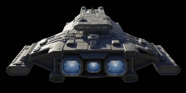 Spaceship on black - front side view Stock Photo by ©algolonline 94631564