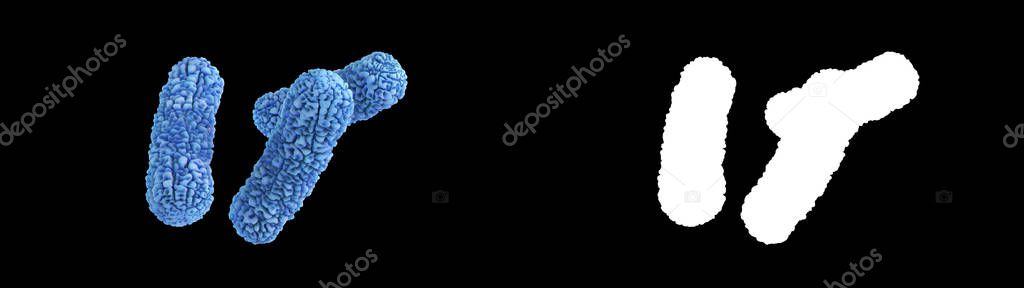 Ilustración 3d de una bacteria Burkholderia Cepacia 2022