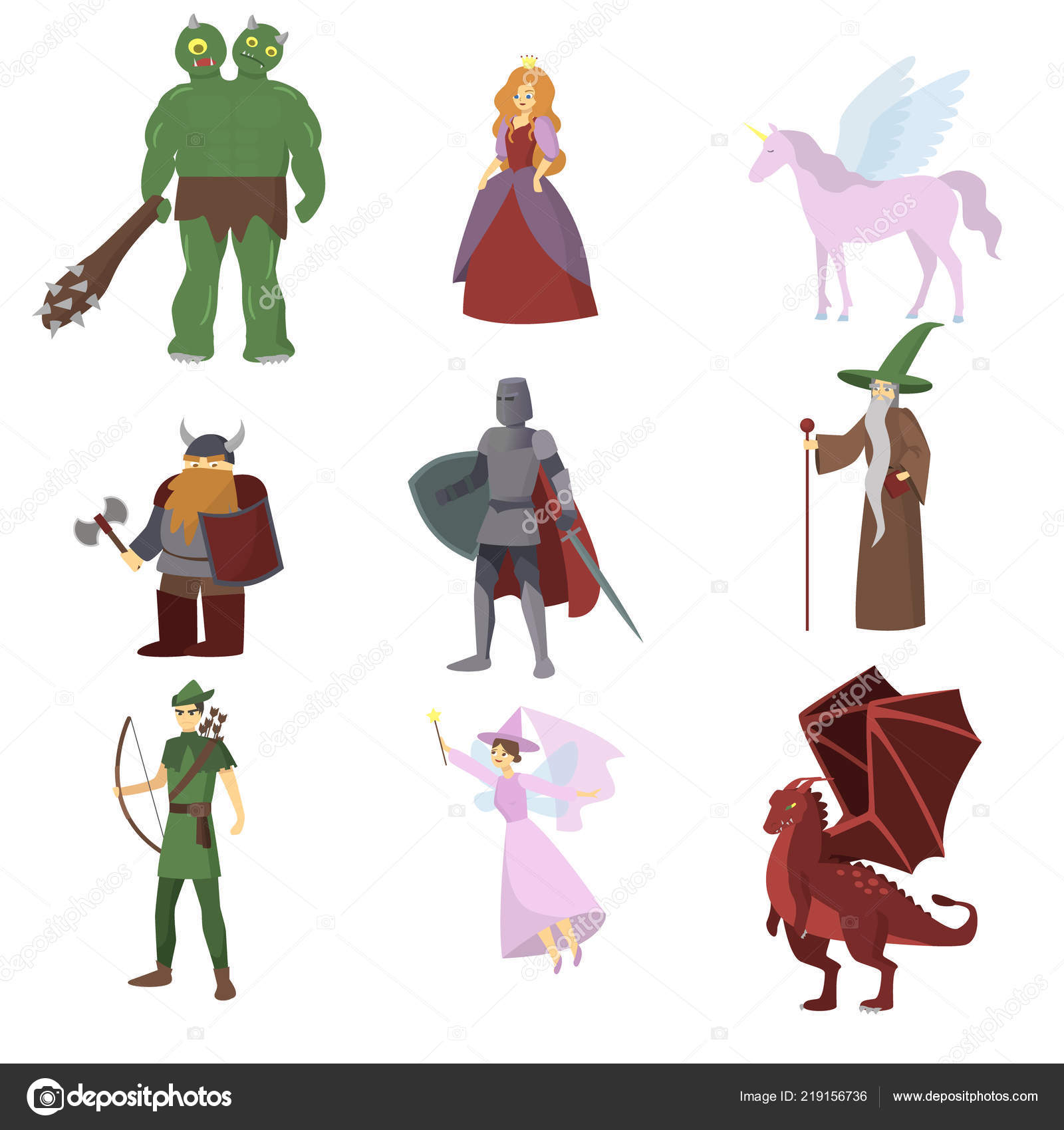 Fantasy RPG Game Heroes. Fantasy magic wars. Stock Vector Image by ...