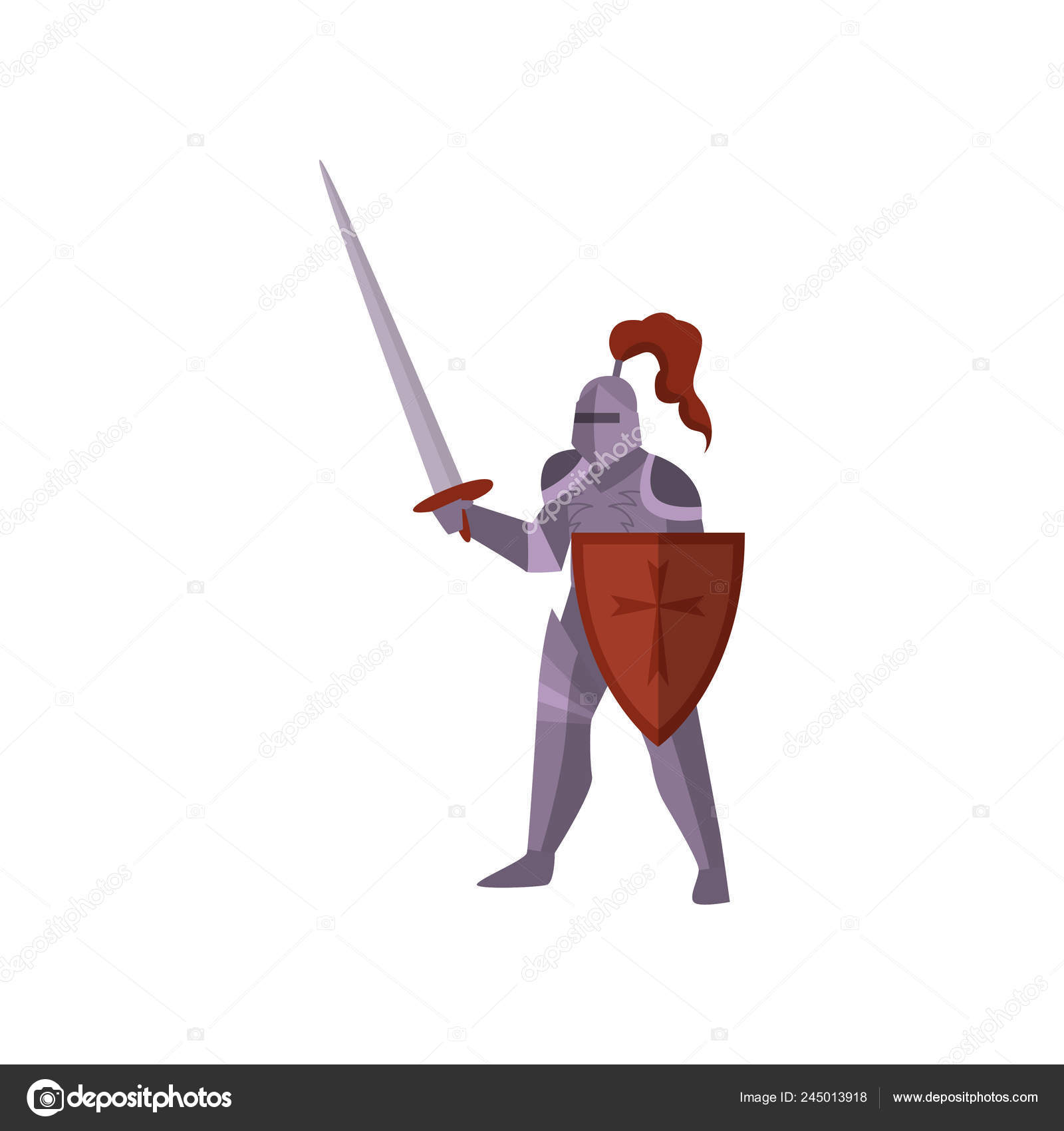 Knight With Violet Background