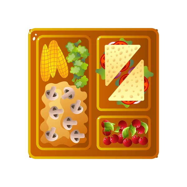 School lunch tray icon Vector Art Stock Images | Depositphotos