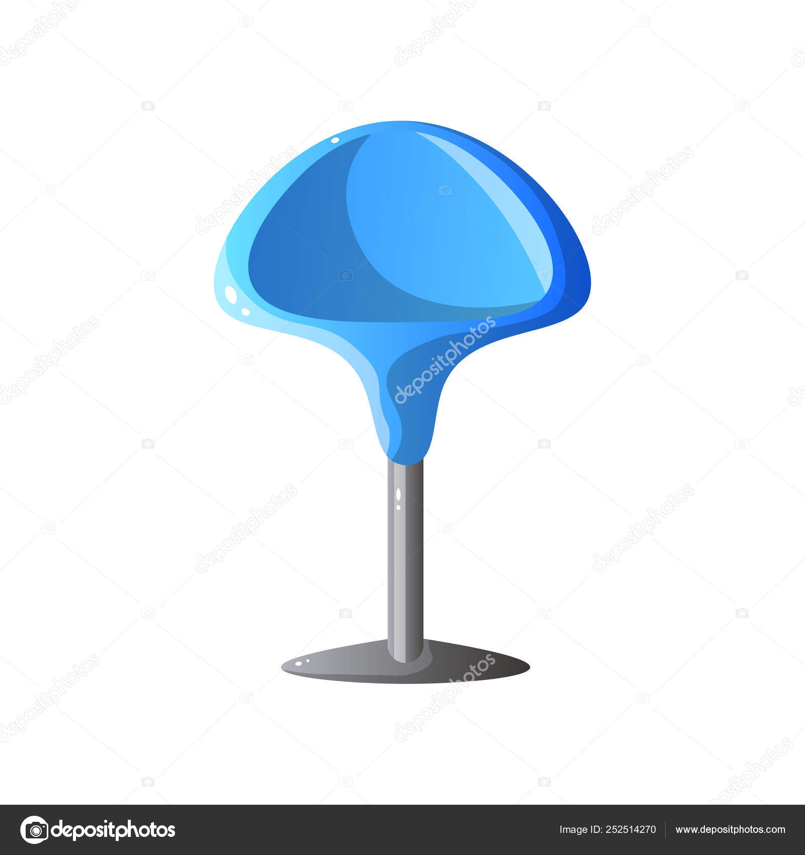 Blue stool in a flat style isolated on white background Stock Vector by ...