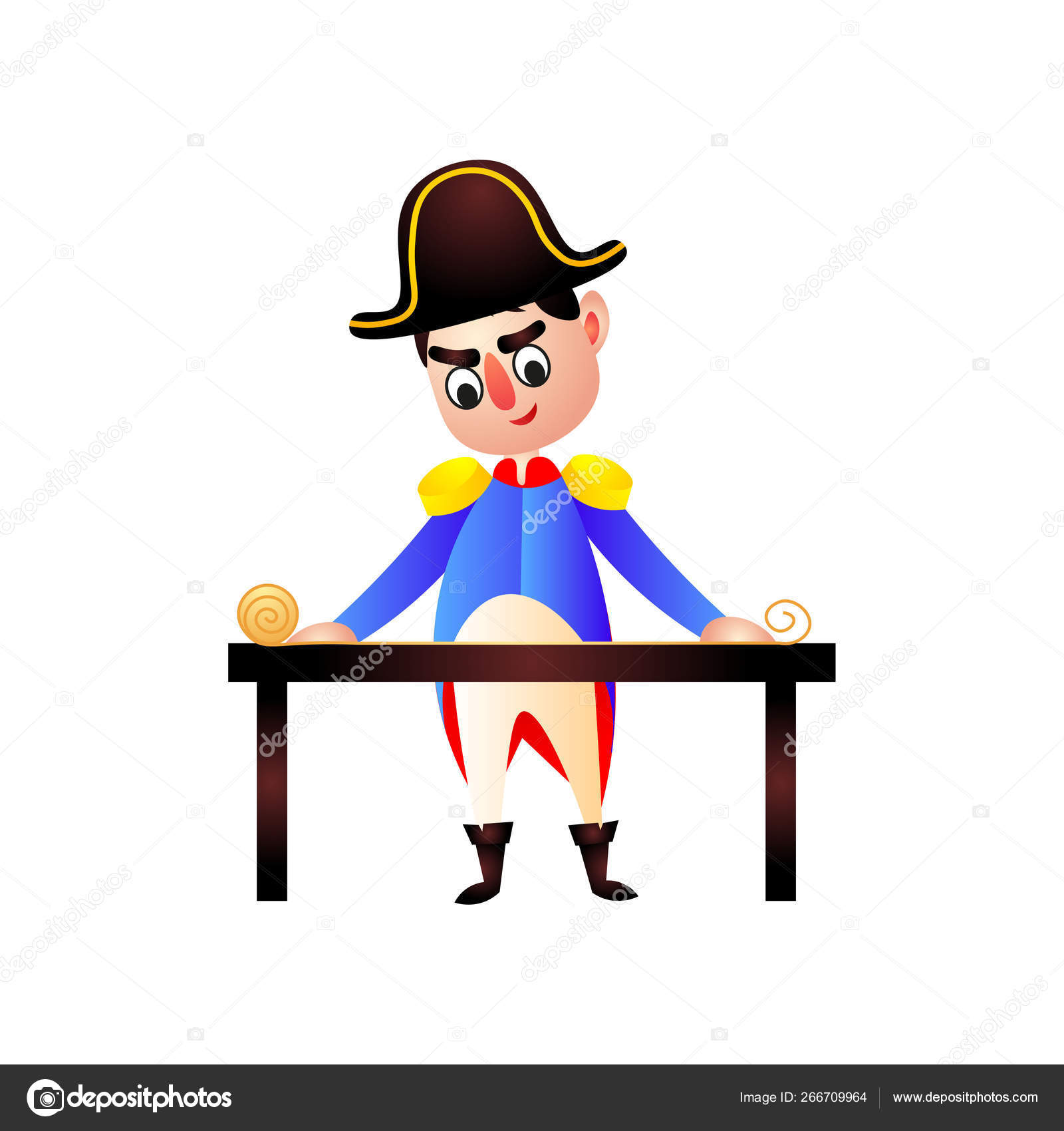 Napoleon bonaparte character thinking about battle plan Stock ...