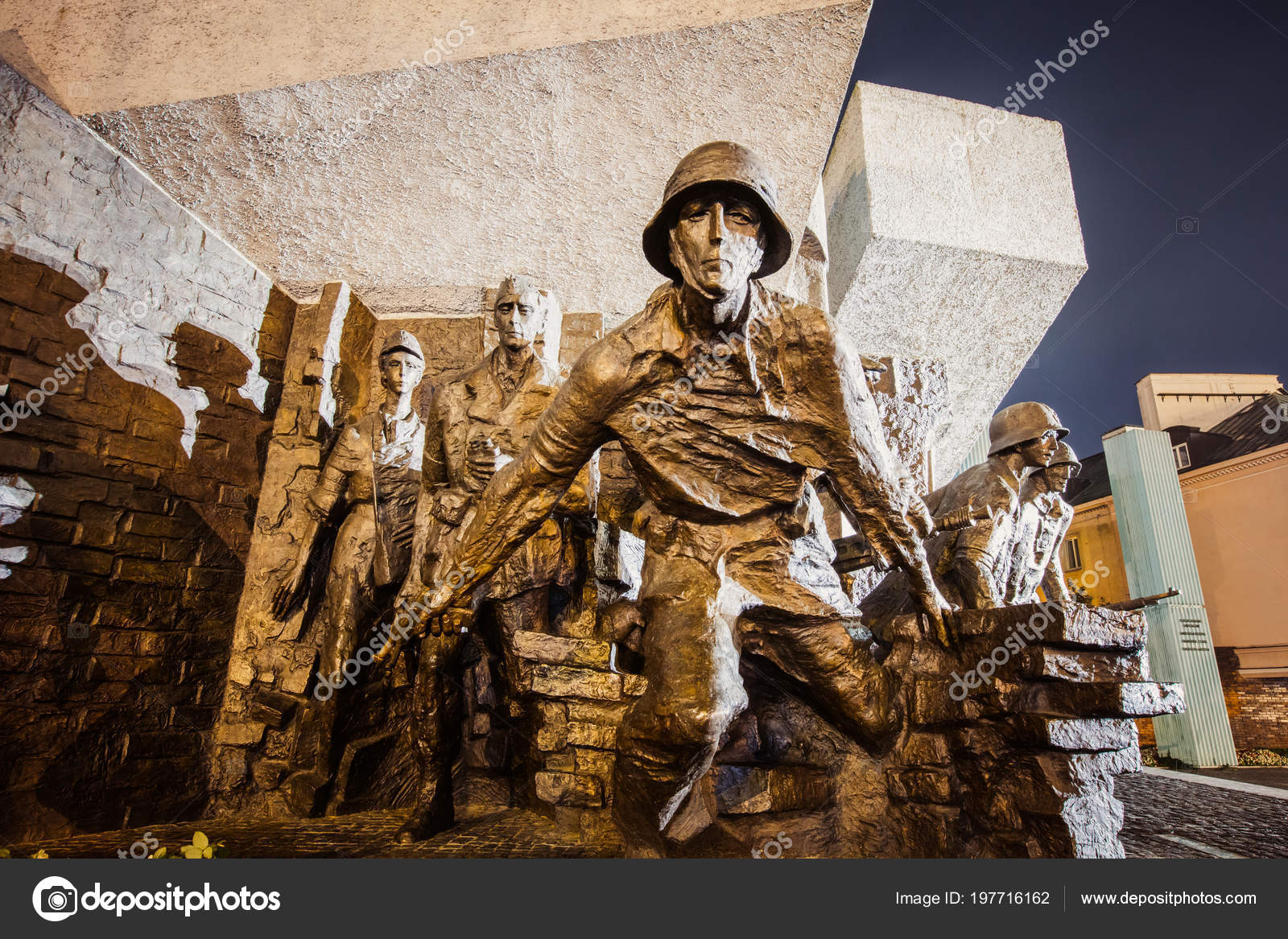 Monument Resistance Fighters Who Fought Warsaw Uprising Warsaw Poland ...