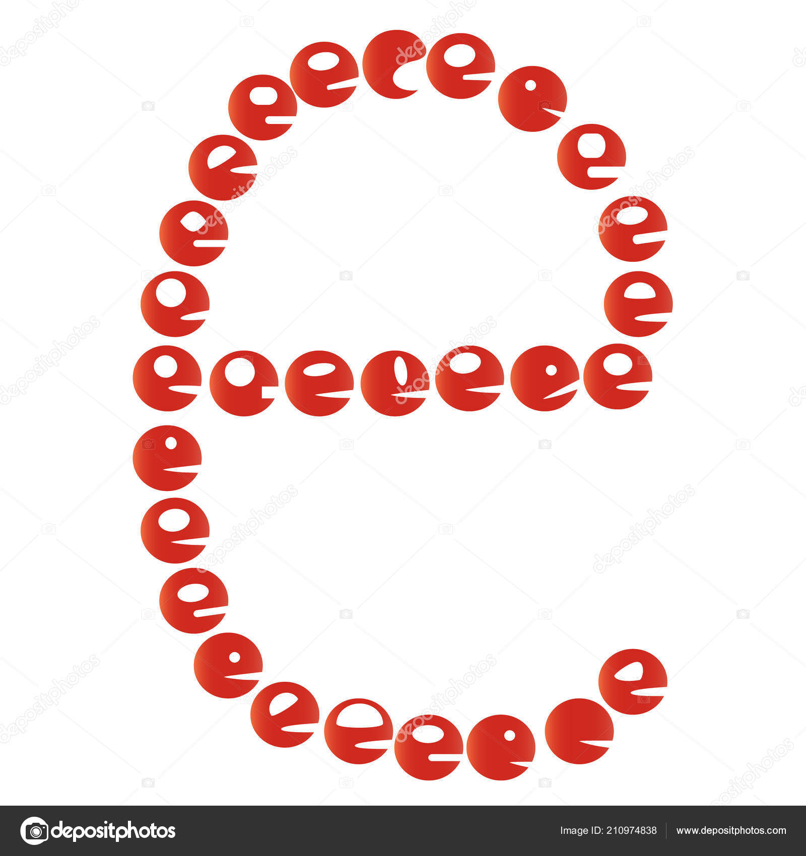Letter E made with other letters e. Nice letters pattern — Stock Vector ...