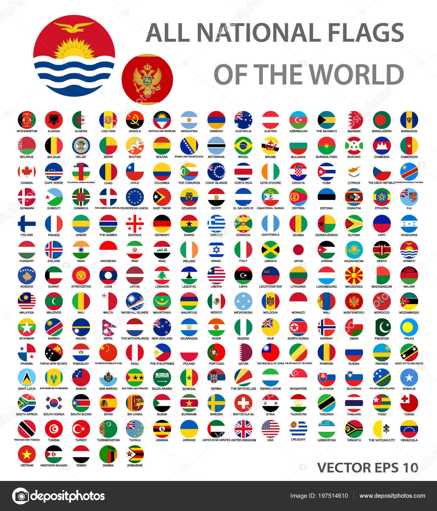Pictures Circle Flags Of The World All National Flags World Set Images