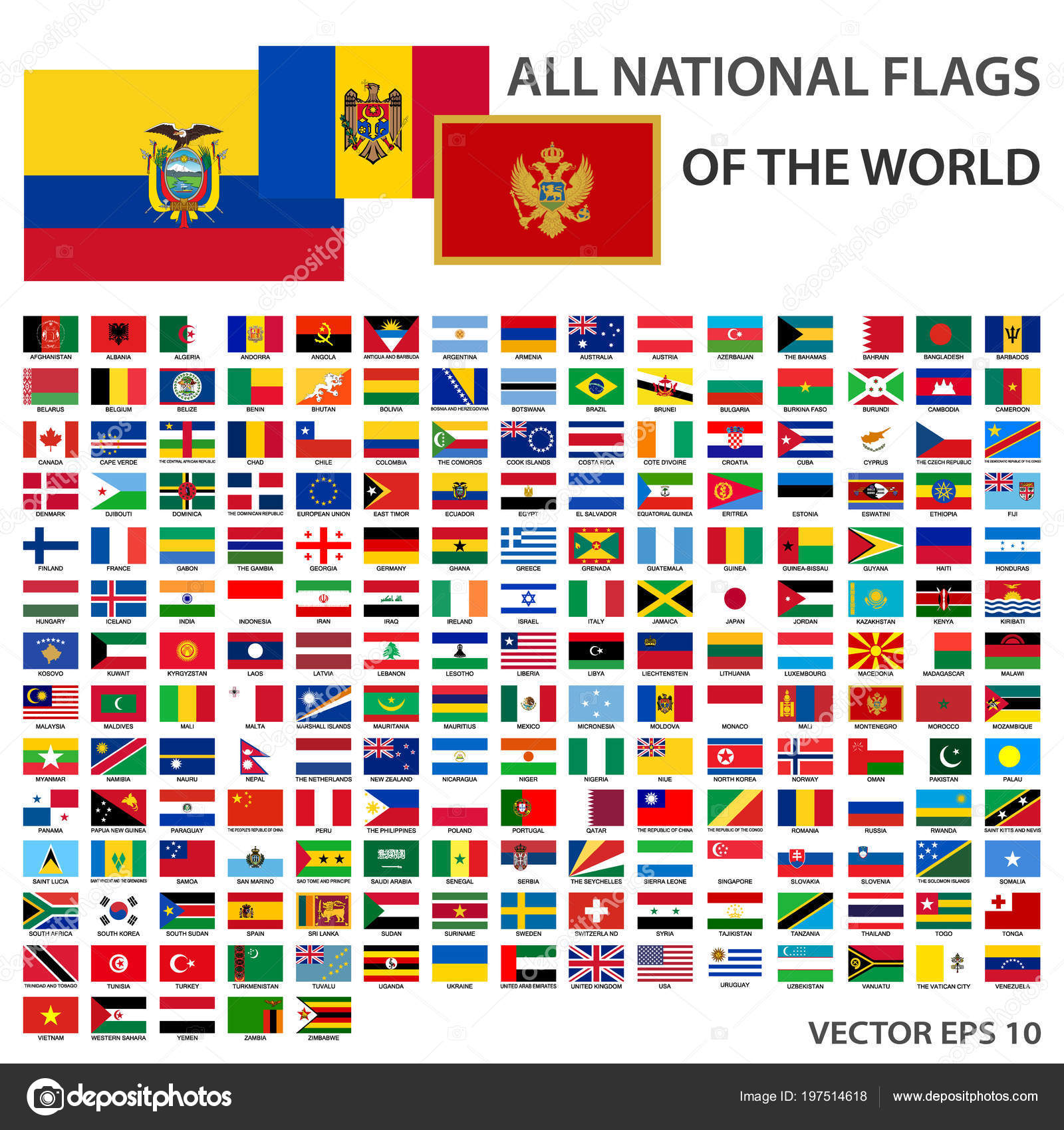 Individual Country Flags Of The World