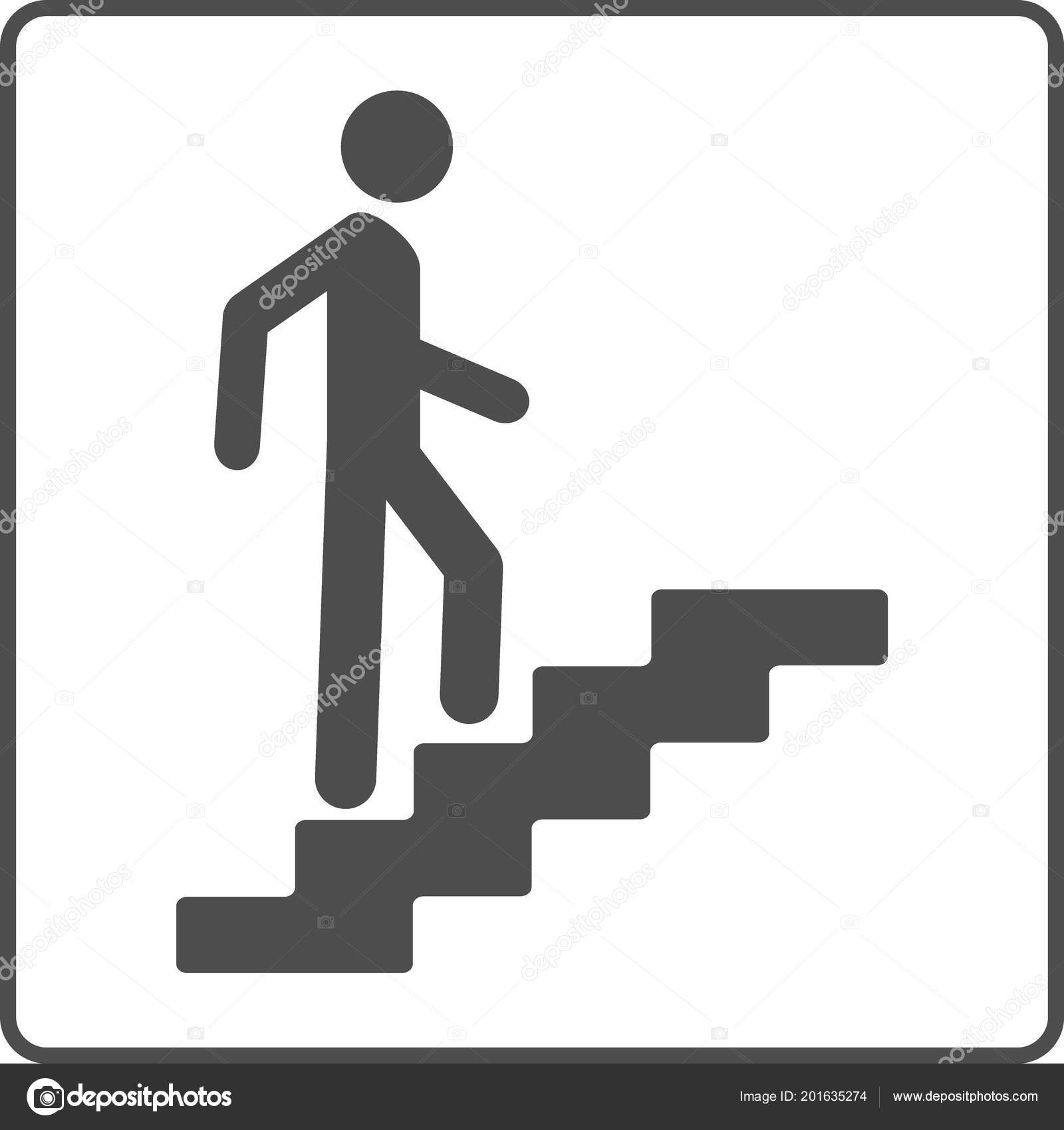 Señal Escalera Señal Escaleras Stock Vector by ©tsvetinaiv 201635274