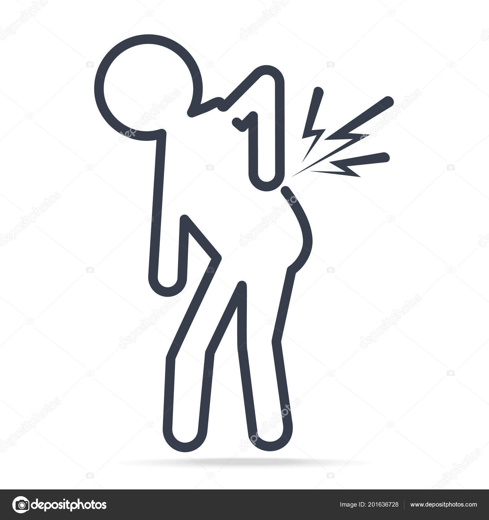 Icono De Dolor Etiquetar Nuevo Símbolo Del Nuevo Icono. Novedad