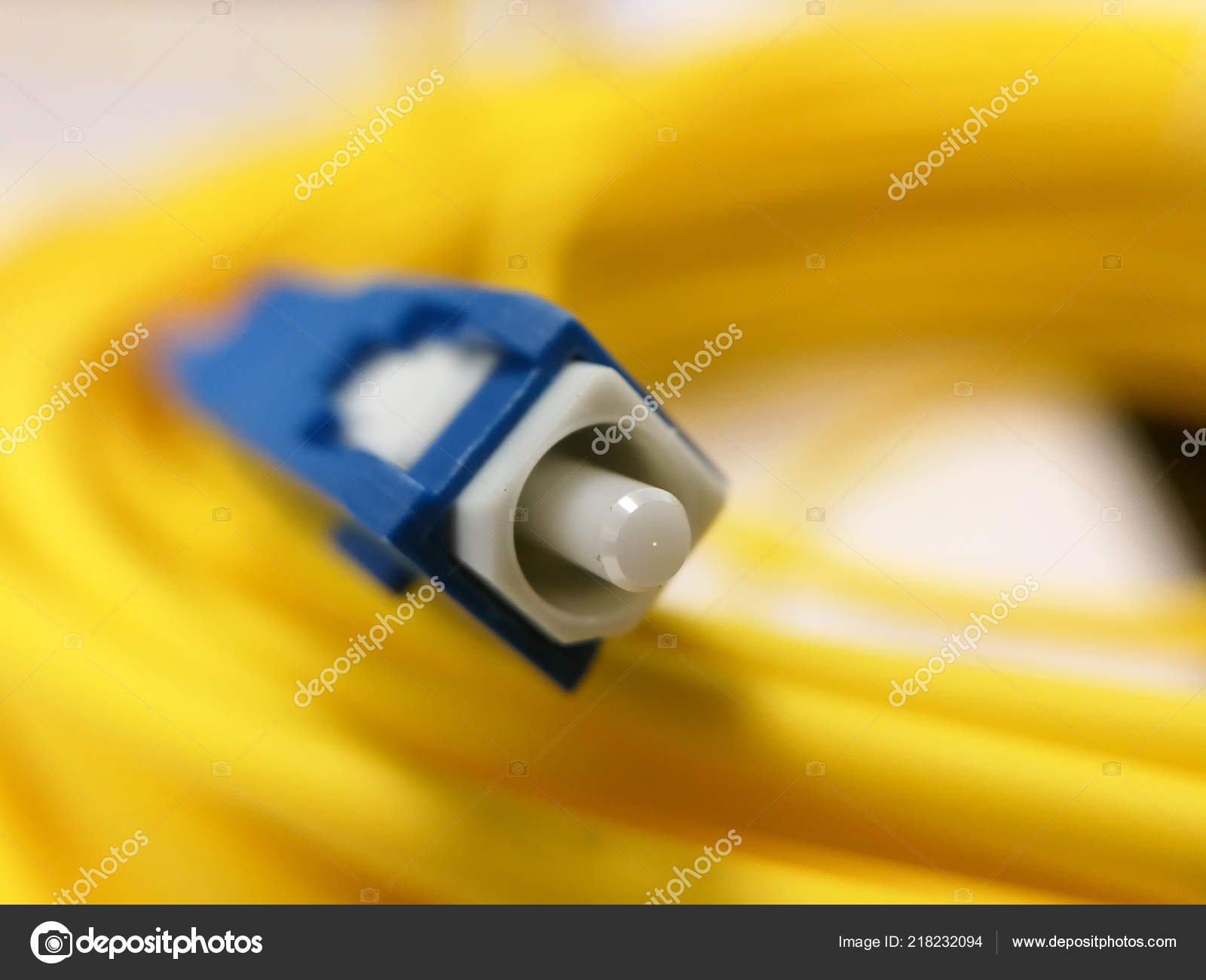 Single Mode Connector Data Transfer Fiber Optic Cable — Stock Photo ...
