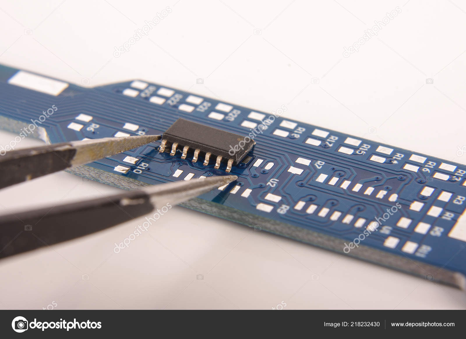 Small Electronics Integrated Circuit Empty Printed Circuit Board Ready ...