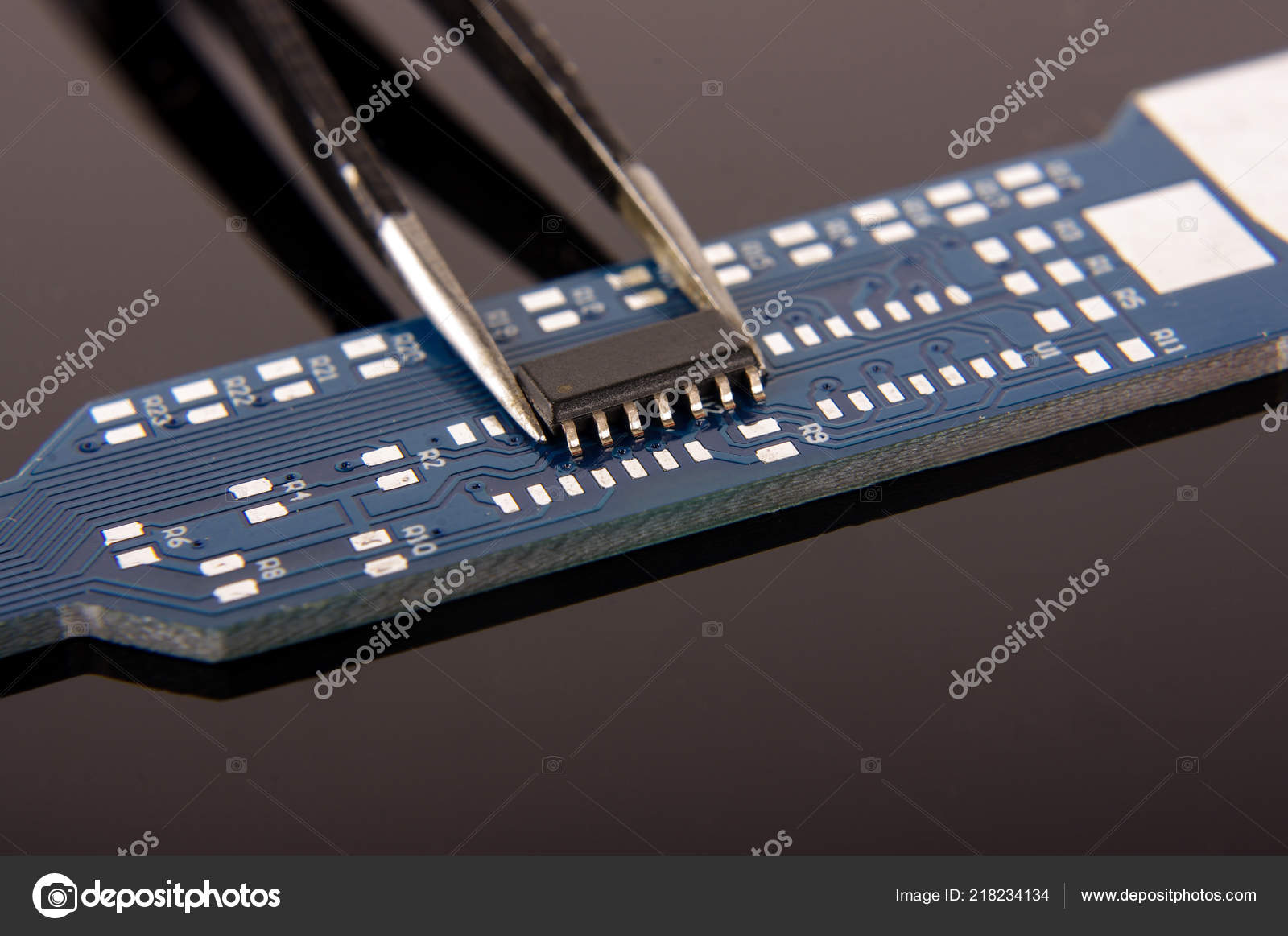 Small Electronics Integrated Circuit Empty Printed Circuit Board Ready ...