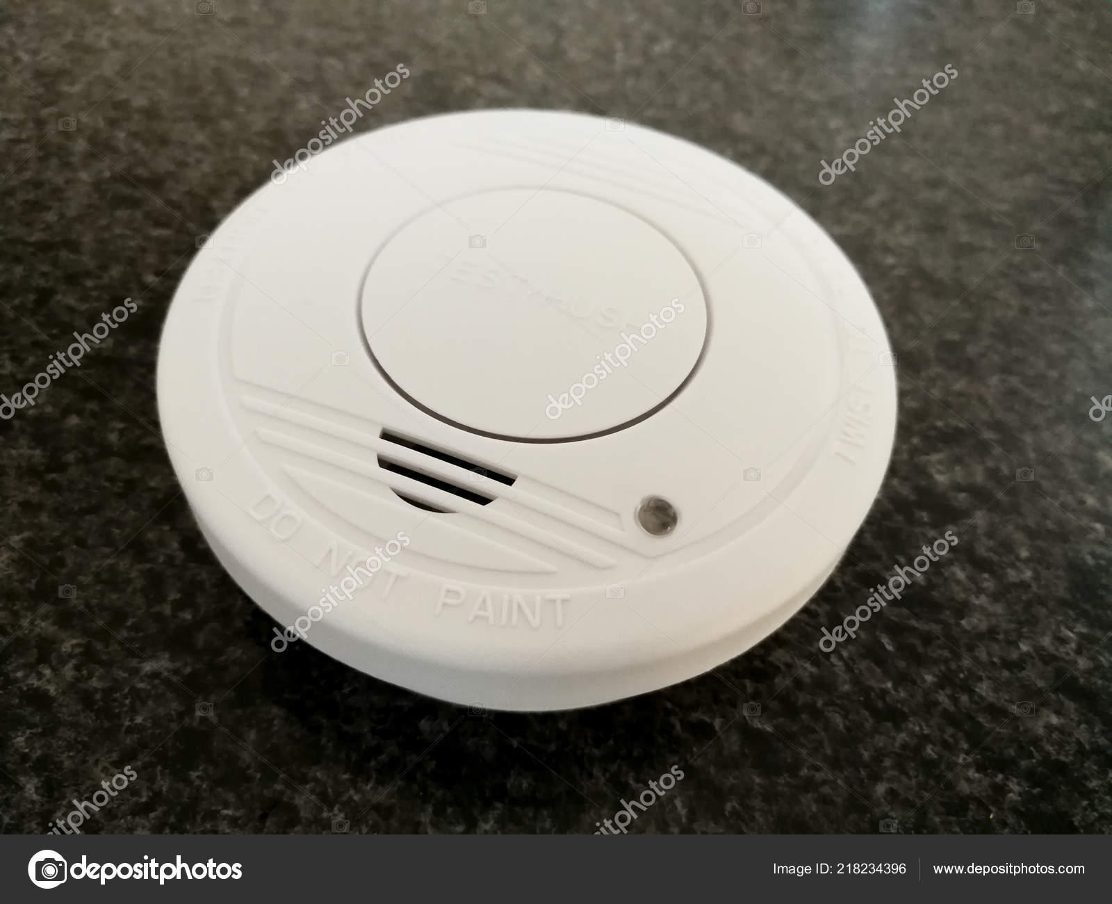 Plastic Smoke Alarm Sensor Isolated Dark Background — Stock Photo ...