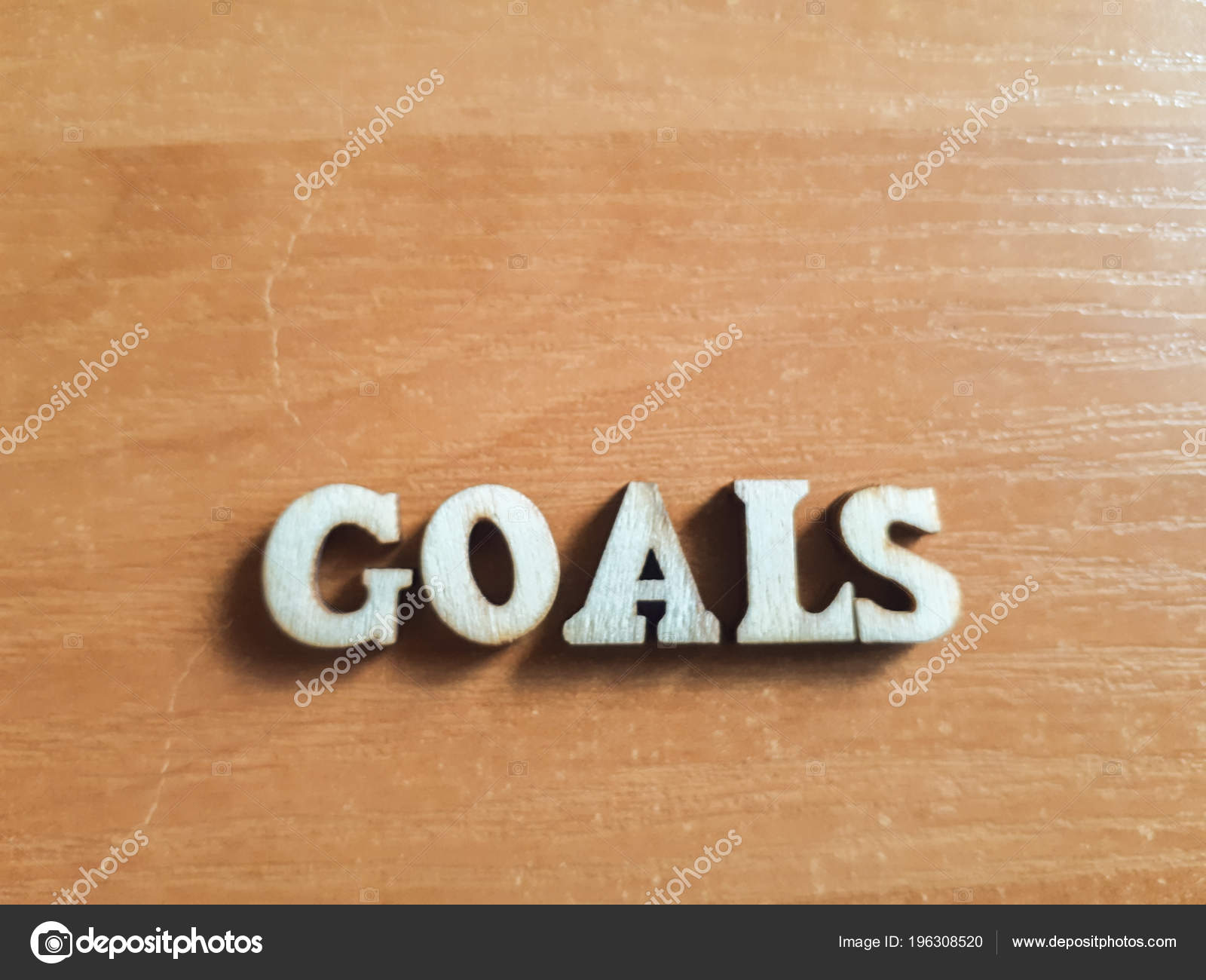 Word Goals Made Wooden Letters Wood Inscription Table — Stock Photo ...