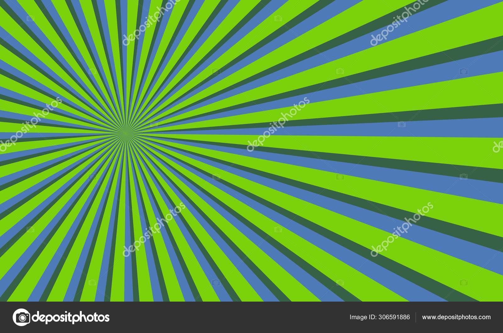 Green Background Retro Rays Vintage Backdrop Boom Comic Circus Pattern ...