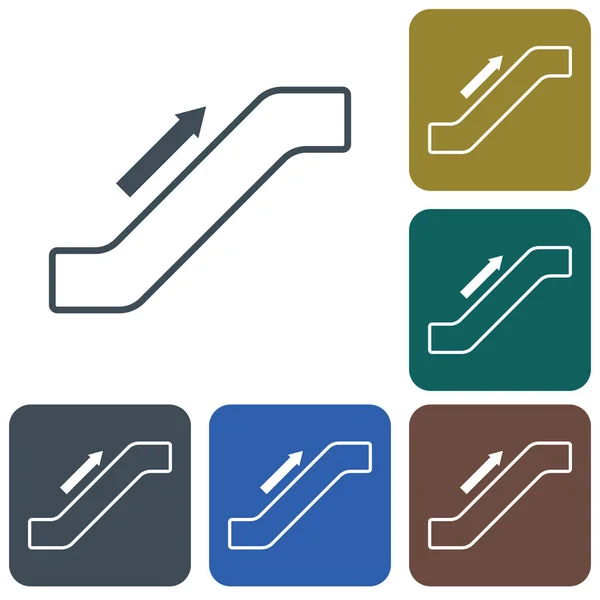 Icon Escalator Arrows Vector Transparent Background Stock Vector Image ...