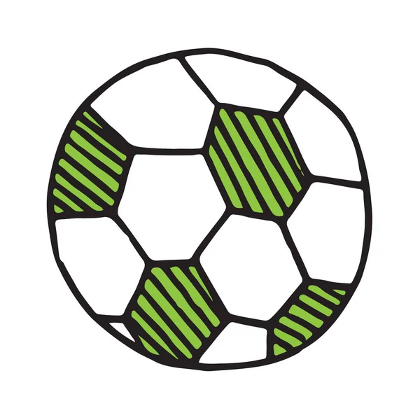 Handdrawn Football Ball Doodle Icon Isolated White Background Vector ...